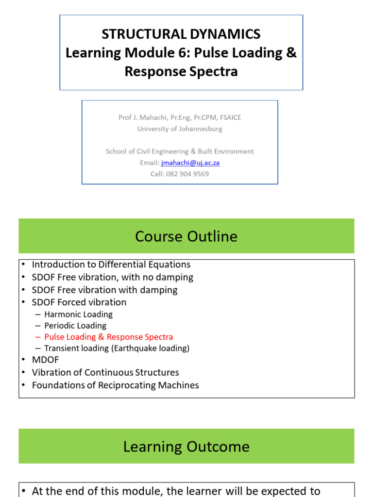 Learning Module 6 - Pulse Loading | PDF | Physical Phenomena | Applied Mathematics