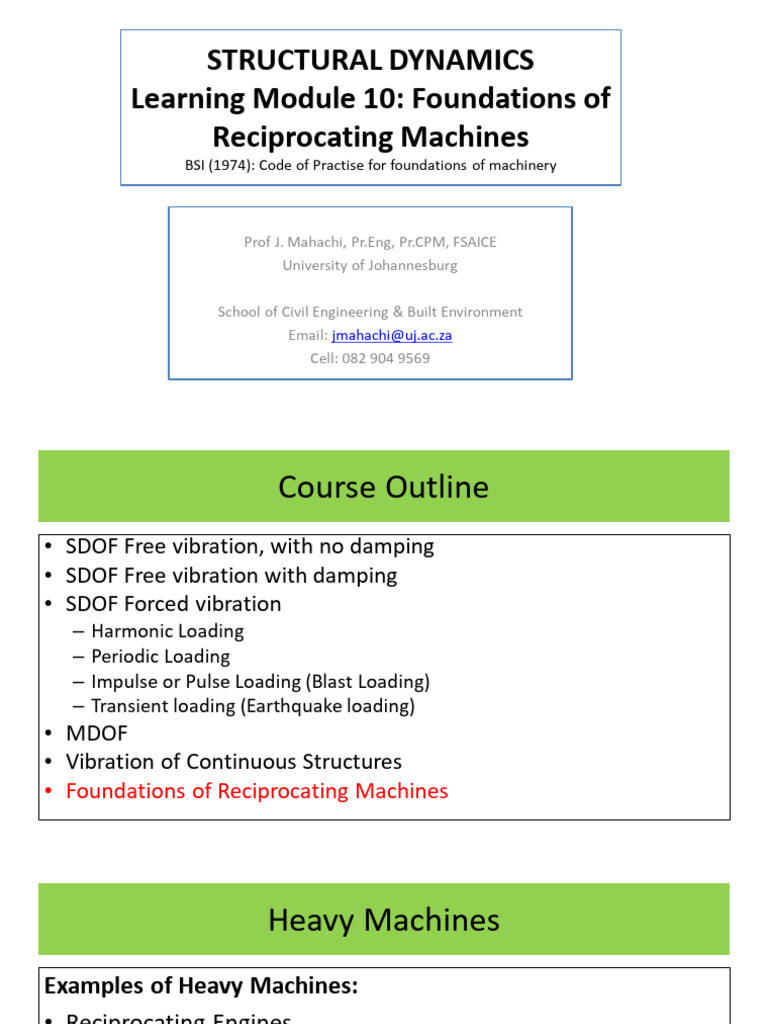 Learning Module 10 - Foundations of Reciprocating Machines | PDF | Rotation | Center Of Mass