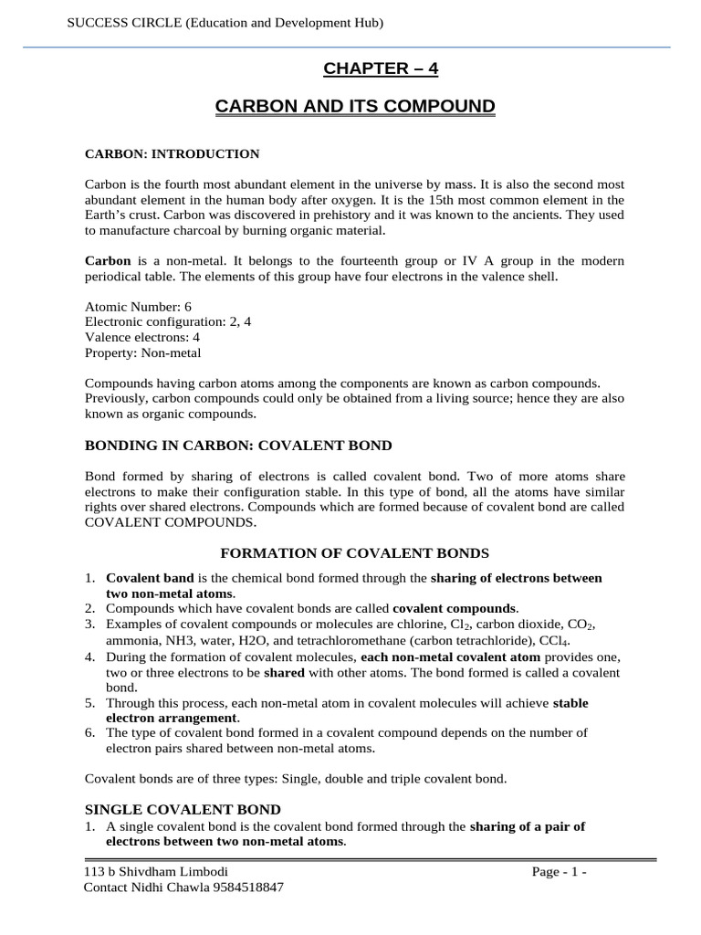 Science Class X Term II Reference Study Material Original | PDF ...