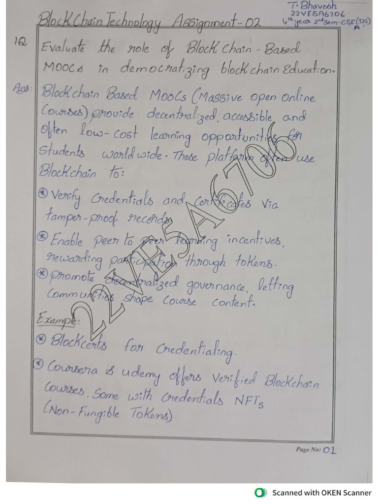 BCT Assignment 02 | PDF