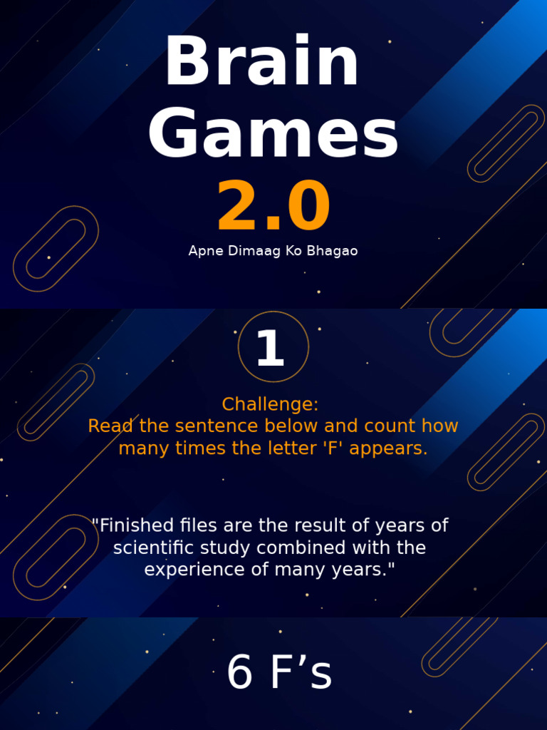 Brain Games: Fun Cognitive Challenges | PDF