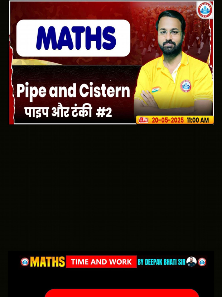Pipe & Cistern Class 2 PDF 2 (Maths) | PDF