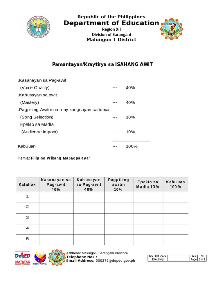 Activity Design - Buwan NG Wika | PDF