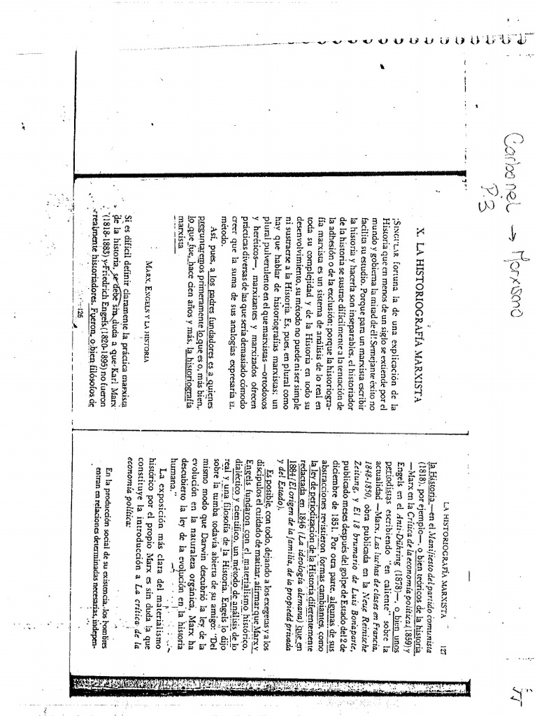 CARBONELL Cap X La Historiografia Marxista | PDF