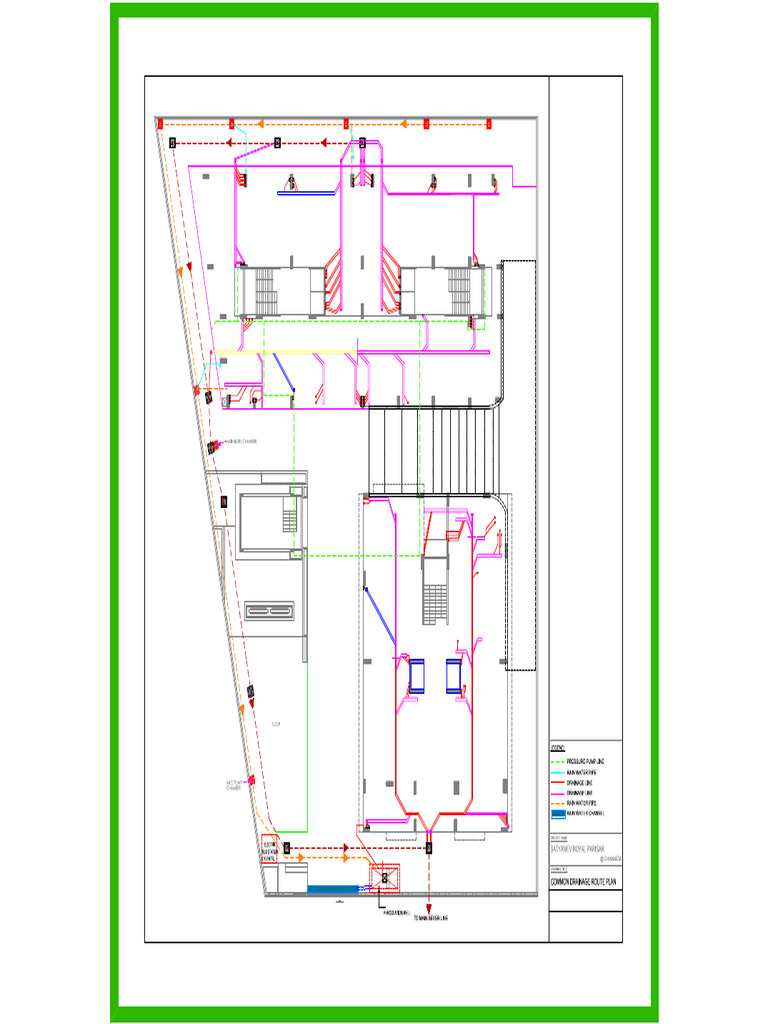 Drainage Layout Basement + Ground Floor-Model | PDF