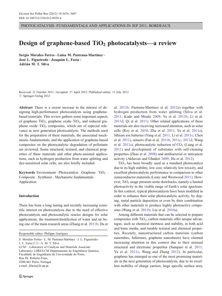 Design Graphene TiO2 Review | PDF | Titanium Dioxide | Graphene