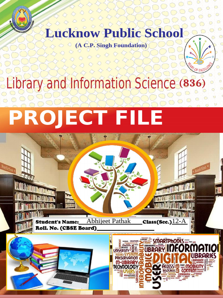 Project Cover, Certificate & Acknowledgement For Project of Lib. Sc. | PDF