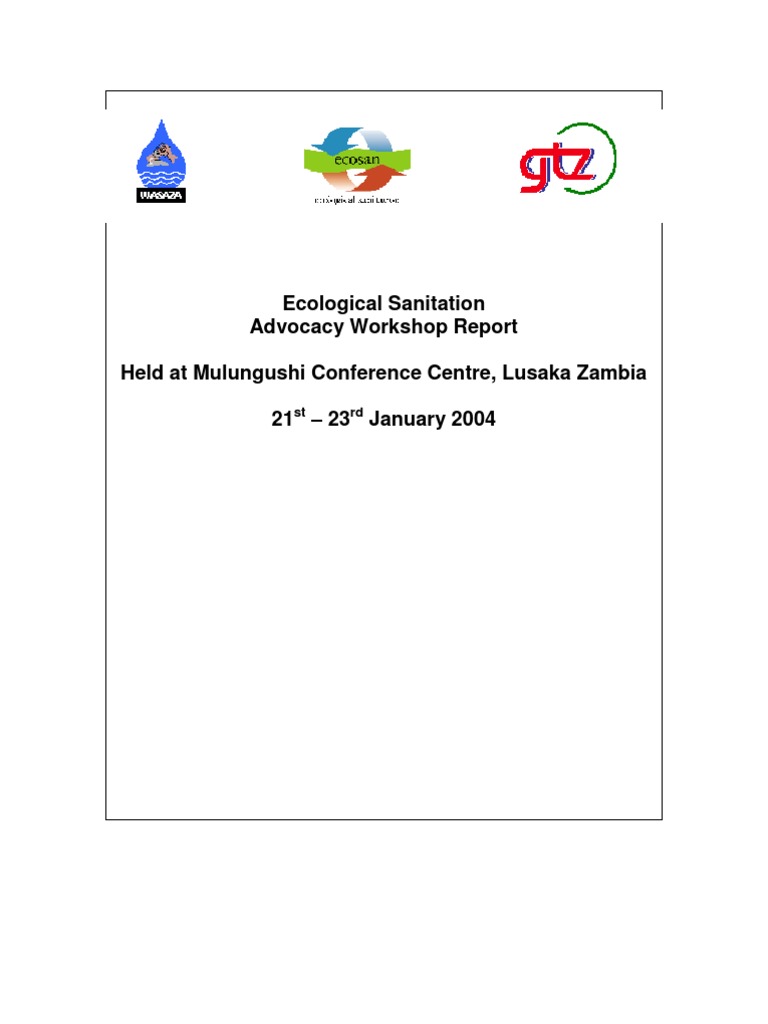 Lusaka Ecological Sanitation Final Report 2004hpm | PDF | Sanitation ...