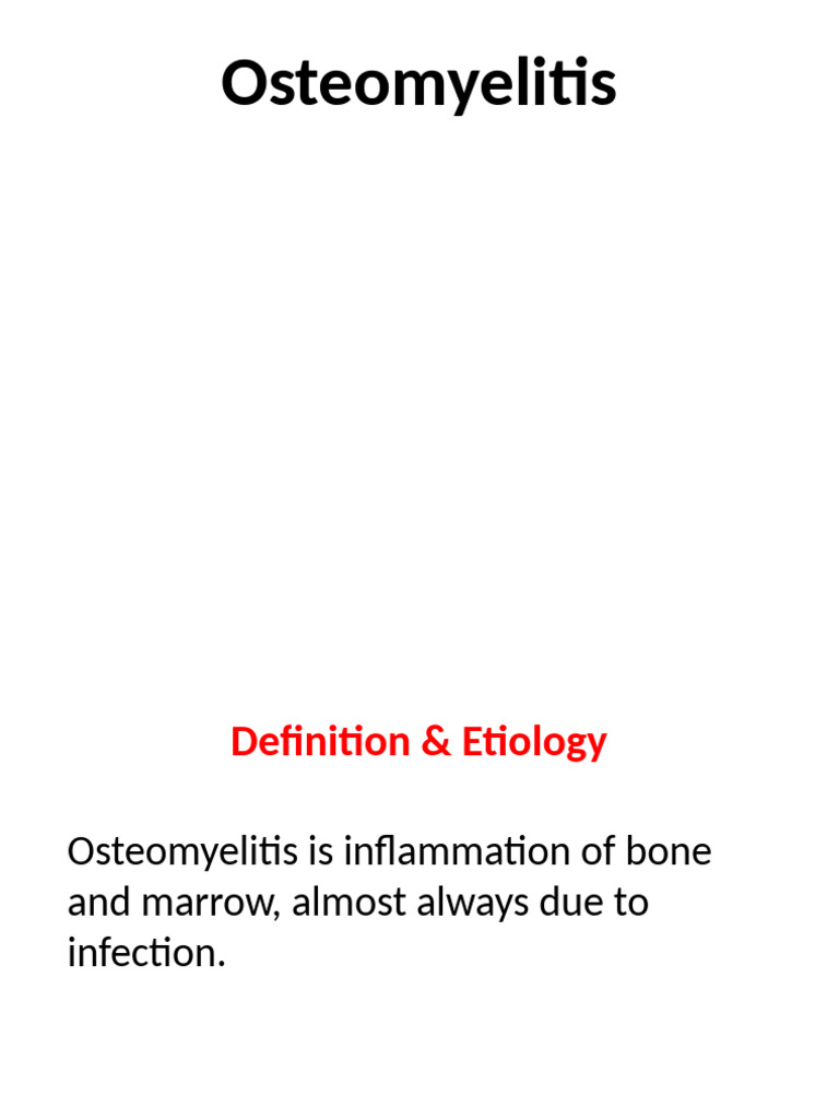 Osteomyelitis and Bone Tumors Overview | PDF | Medical Specialties ...