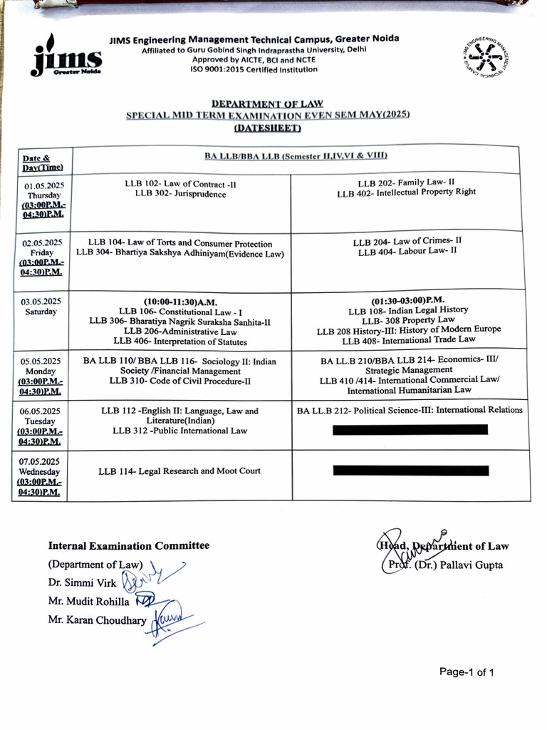 Special Mid Term May 2025 Datesheet | PDF | Applied Philosophy | Social ...