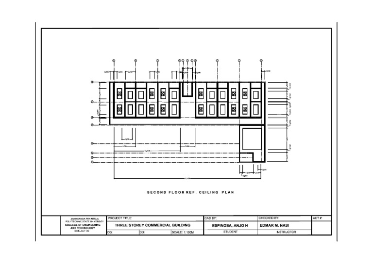 Three Storey Commercial Building Plan | PDF