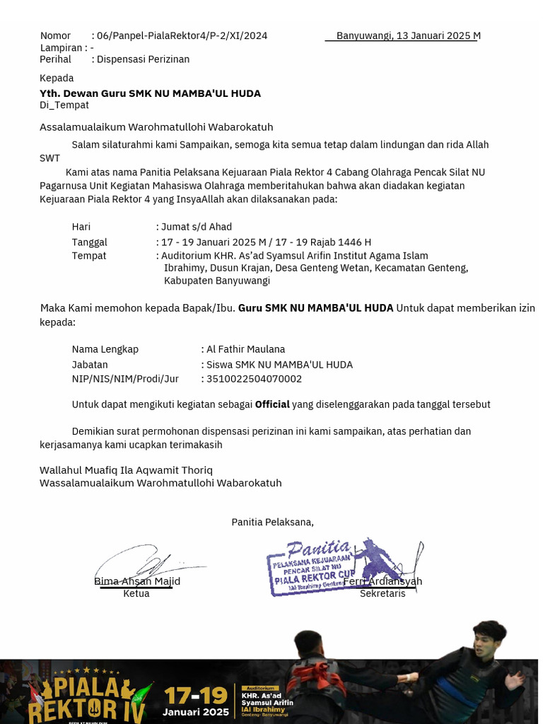 06-Permohonan Dispensasi Kegiatan - PDF 20250112 071436 0000 | PDF