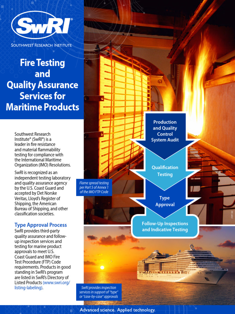 Fire Testing Services for Maritime Compliance | PDF