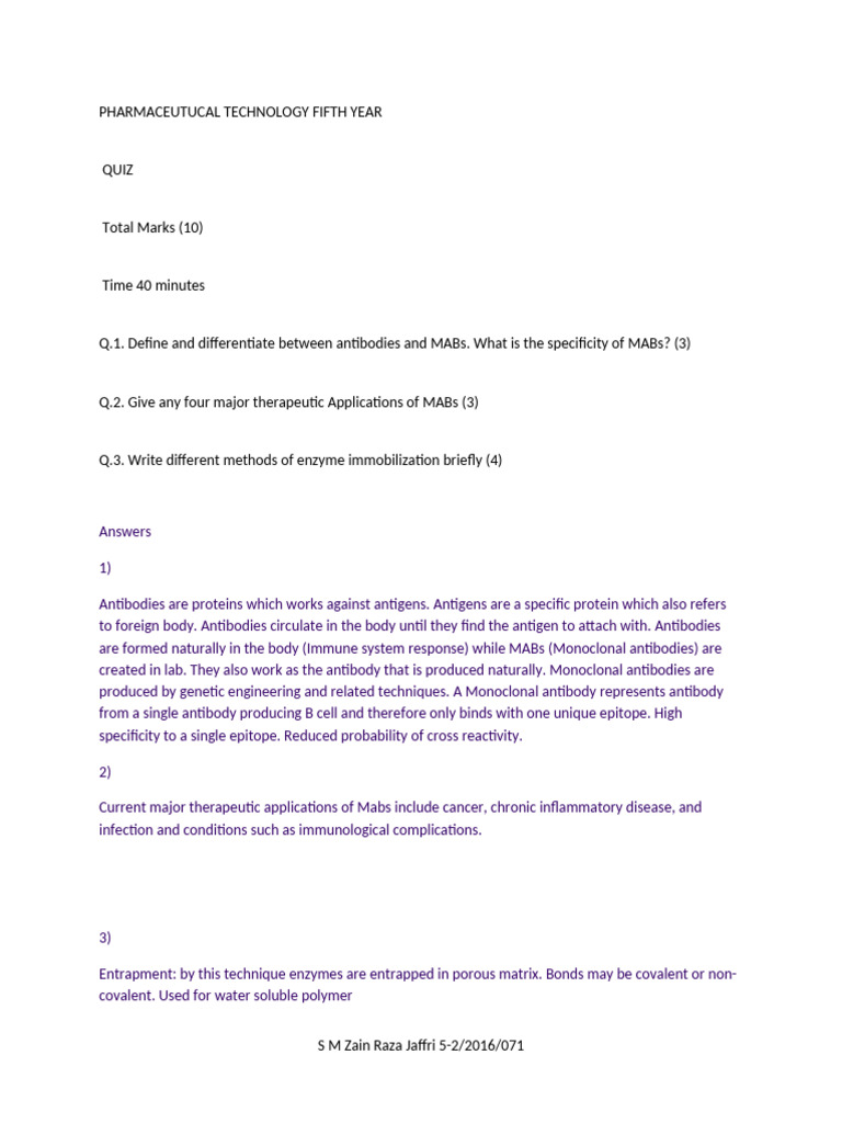 Tecno Test by Syed Muhammad Zain Raza Jaffri | PDF