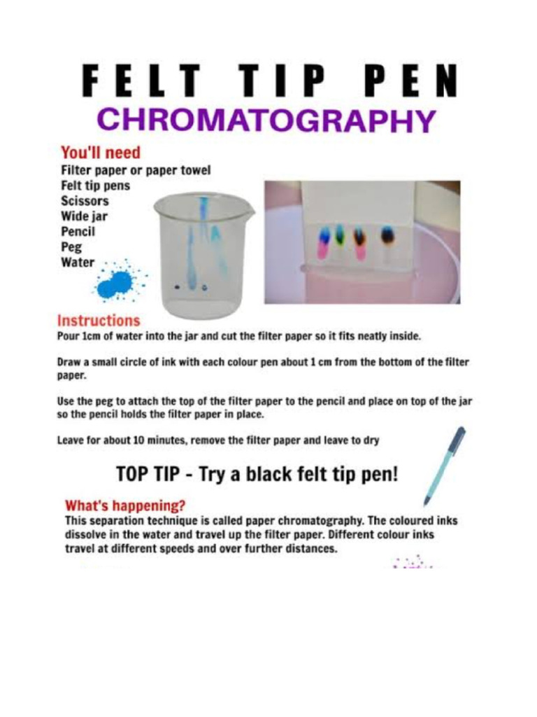Felt Tip Pen Chromatography | PDF