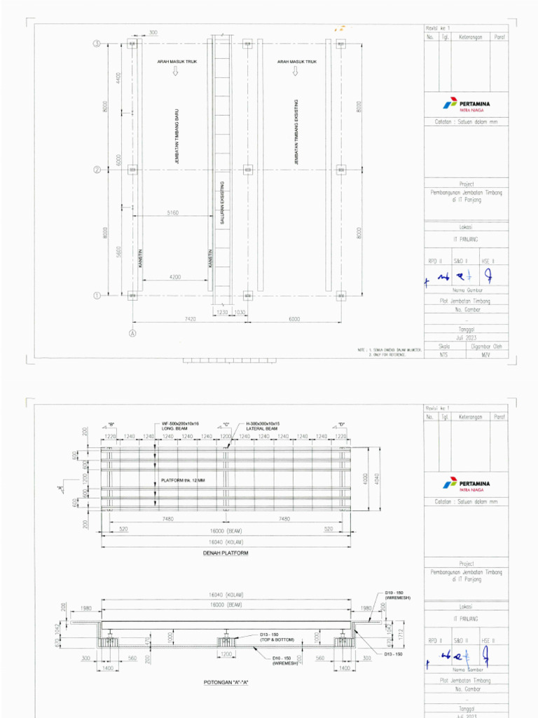Drawing Pengadaan Dan Instalasi Jembatan Timbang Kap. 60MT Di UT ...