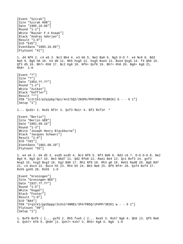 Dokumen - Pub 04 PGN Beyond The Basics Build Up Your Chess 2 Examples Beyond The Basics | PDF ...