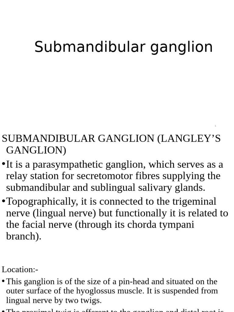 Submandibular Ganglion Ciliary Ganglion | PDF | Human Anatomy ...