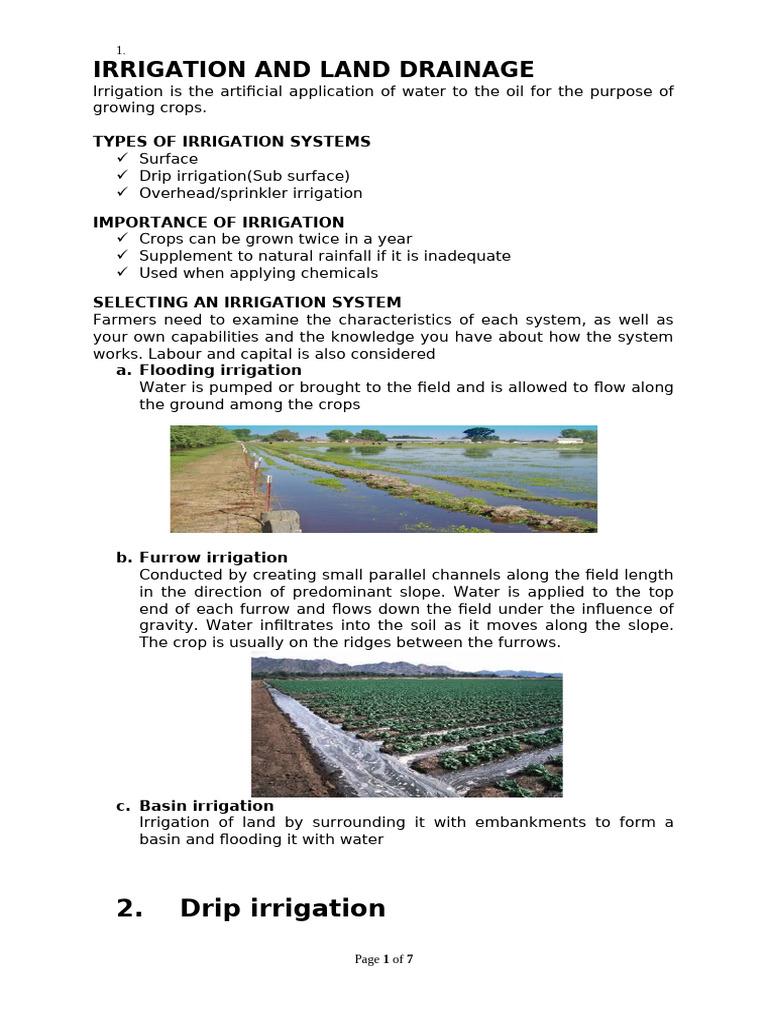 Irrigation and Land Drainage Guide | PDF | Soil | Irrigation