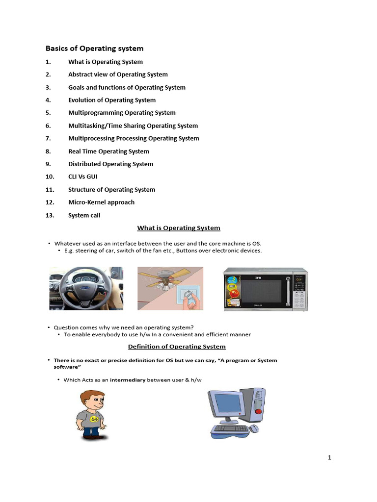 1 Operating System | PDF | Operating System | Process (Computing)