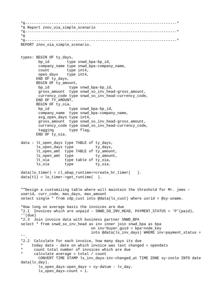 06 OIA Implementation ABAp | PDF | Computing | Computer Programming