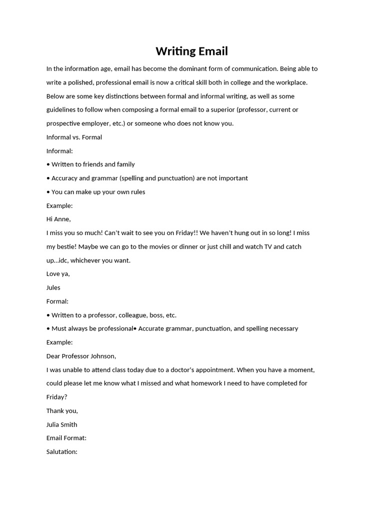 Mastering Formal Email Writing | PDF | Human Communication
