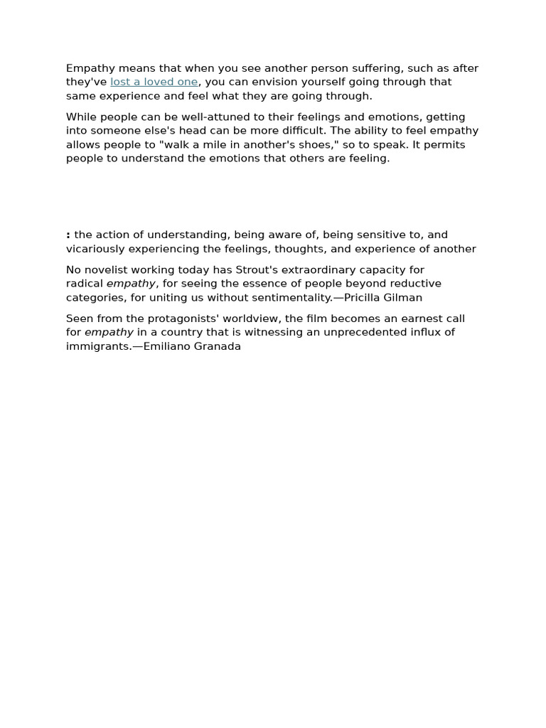 Understanding Empathy in Literature | PDF