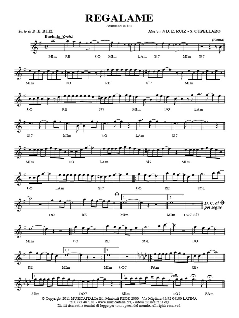 Letra de "Regalame" - Bachata | PDF | Fruto Del Espiritu Santo ...