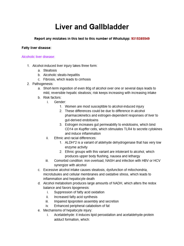 Liver and Gallbladder | PDF | Cirrhosis | Liver