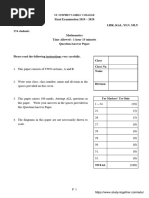 QCAA Methods IA2 Sample Exam 2019 | PDF | Mathematics | Logarithm