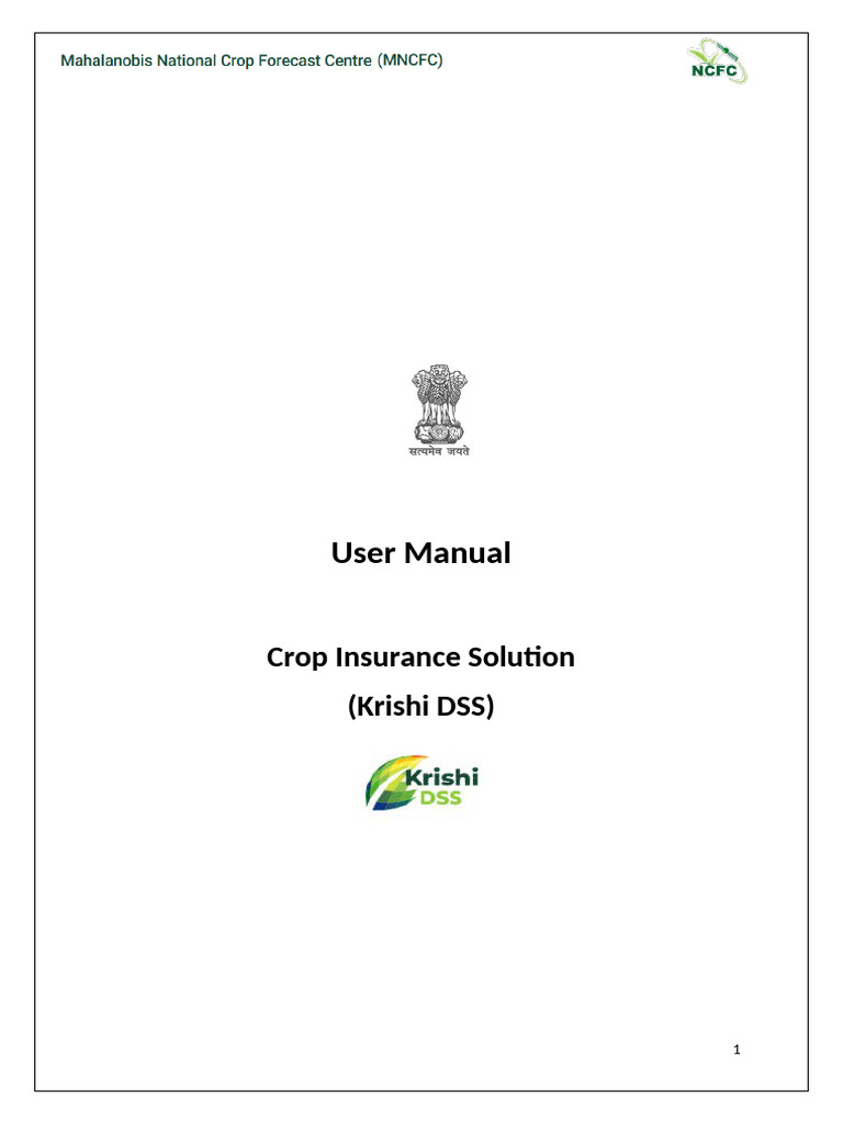 Crop Insurance Solutions User Manual | PDF | Regression Analysis ...
