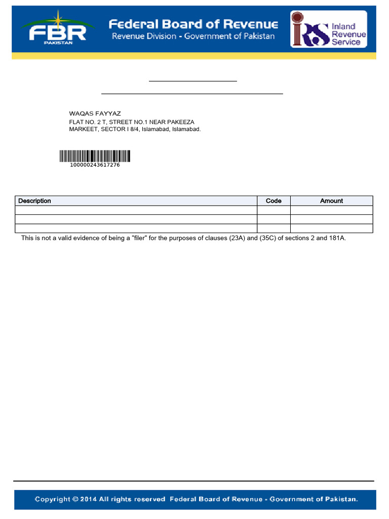 Declaration 1310203453401 | PDF | Taxes | Expense