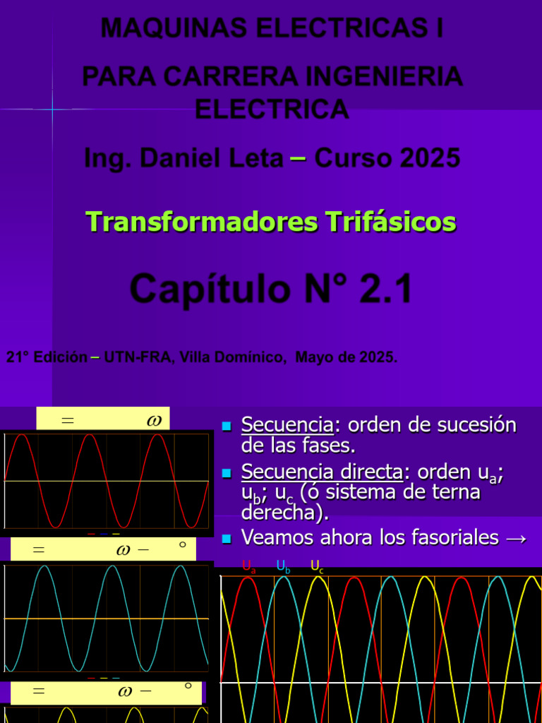 2.1.trafos Trifasicos | PDF | Transformador | Magnetismo