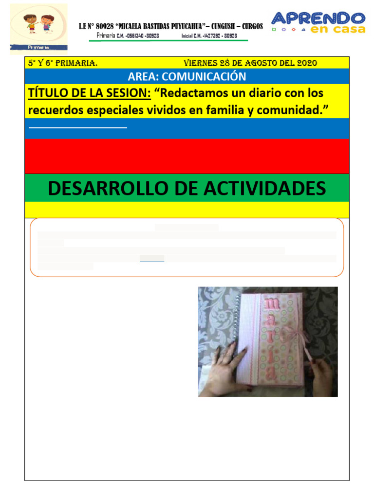 COM.28 DE AGOS. Diario | PDF