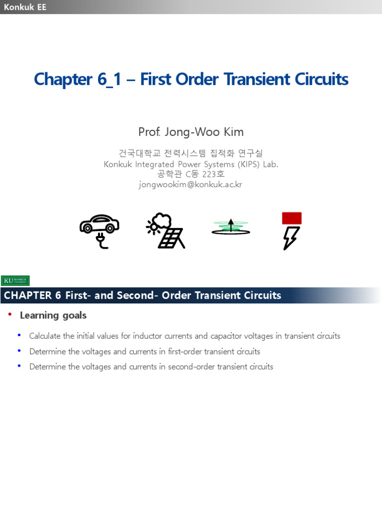 Ch6 - 1 - First Order Transient Circuits | PDF | Electrical Network ...