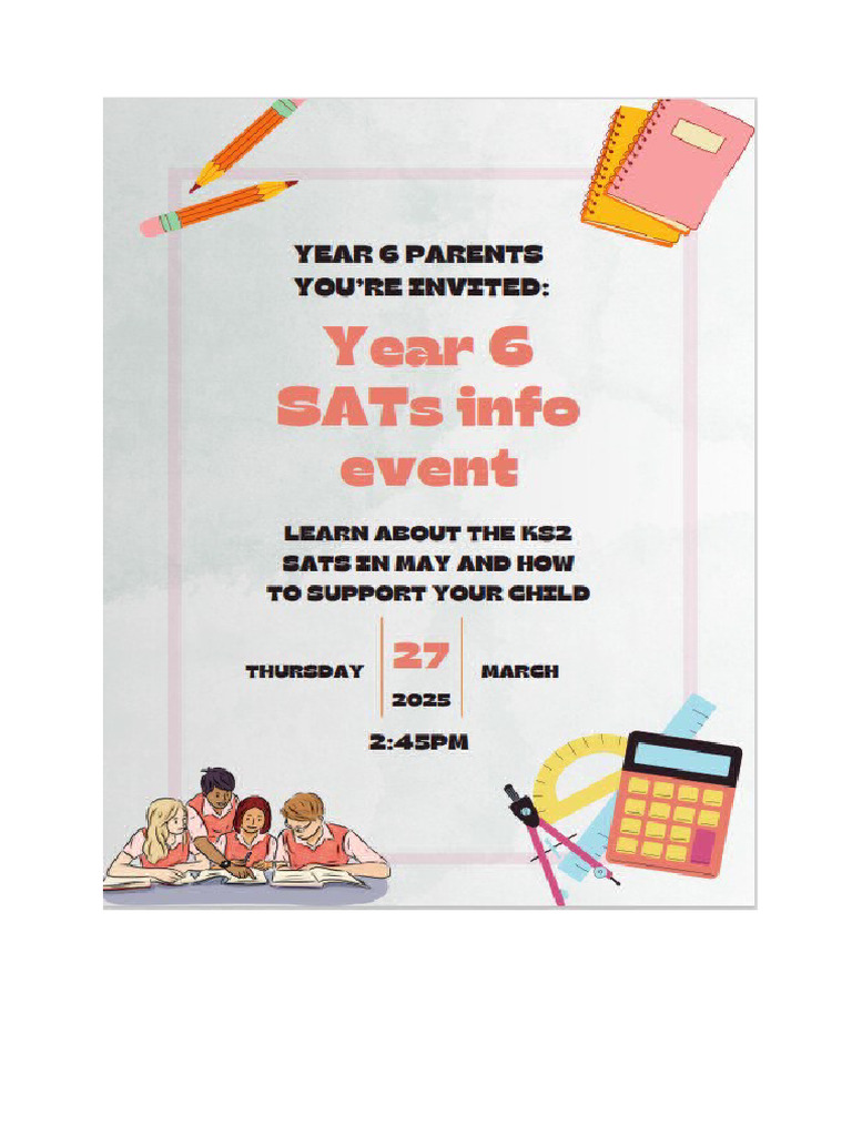 Y6 SATs Info Eventdocx | PDF
