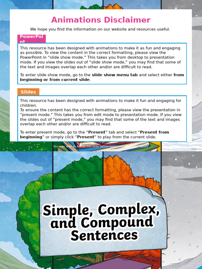 Simple, Complex, and Compound Sentences PowerPoint & Google Slides For ...