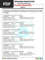 Inequality Questions For Bank Exams | PDF | Mathematics