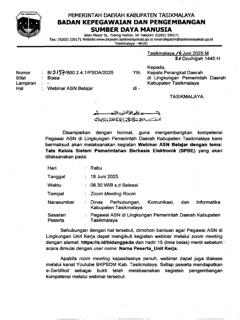 2137 Webinar SPBE | PDF