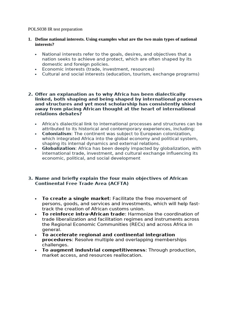 National Interests and International Relations | PDF | Polarity ...