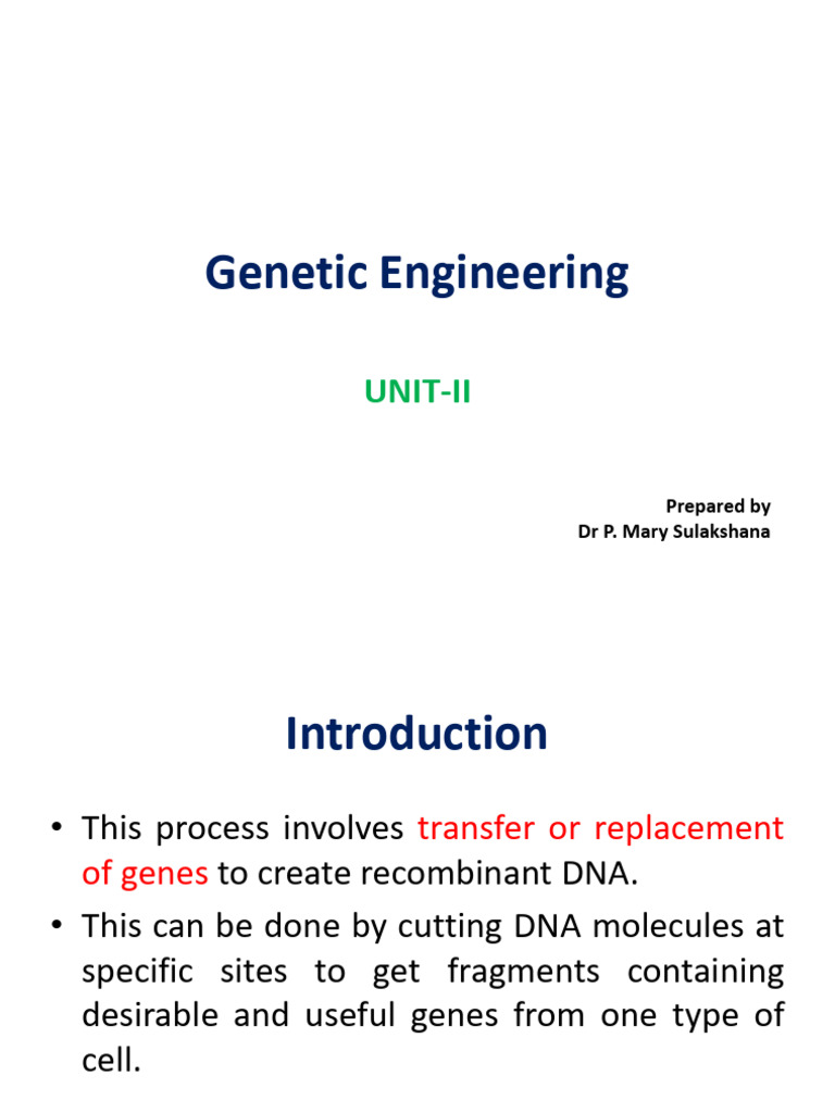 Genetic Engineering+ Cloning Vectors | PDF | Restriction Enzyme | Dna ...