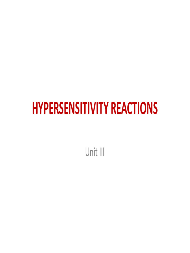 Hypersensitivity Reactions and MHC PDF | PDF | Mhc Class I | Major Histocompatibility Complex