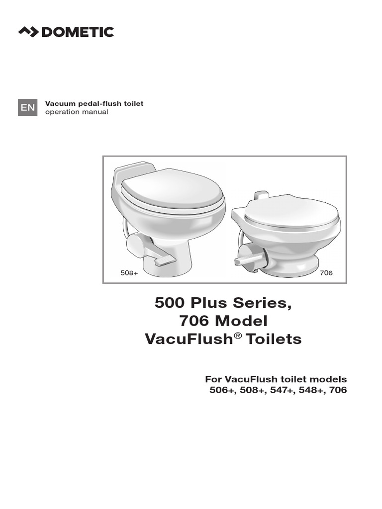 Dometic VacuFlush Toilet Manual | PDF | Valve | Toilet