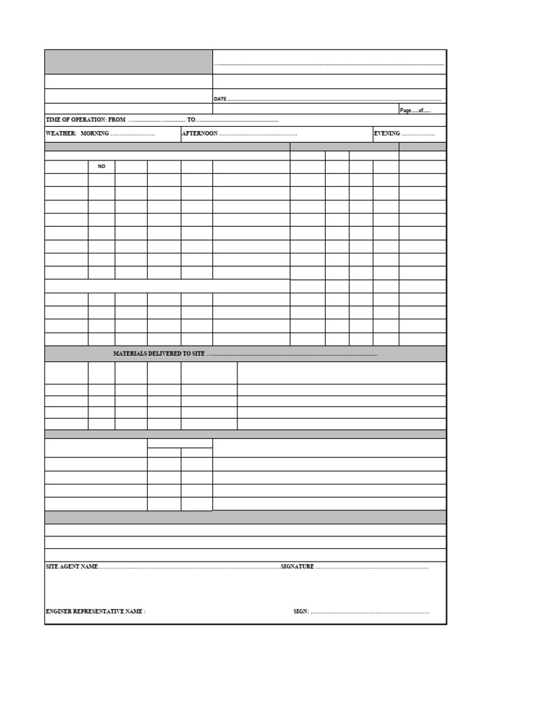 Daily Reports FORM EDITED - Copy-1 | PDF | Wheeled Vehicles | Land Vehicles