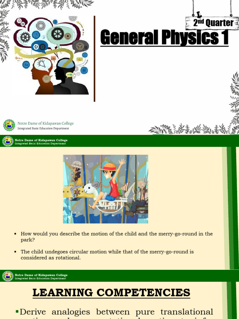 Gen Phys 1 Rotational Motion | PDF | Rotation Around A Fixed Axis | Acceleration