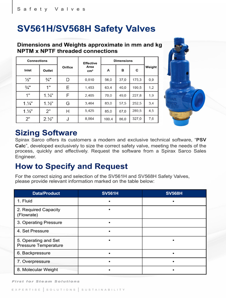 PSV Calc Software for Safety Valves | PDF