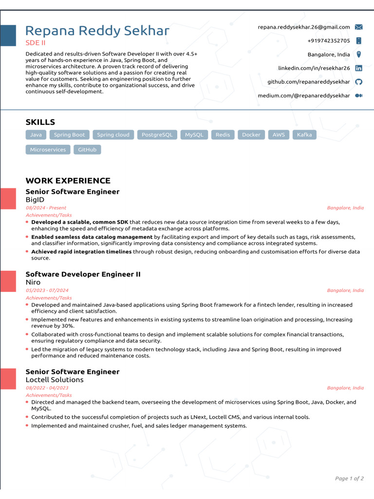 Repanareddysekhar Sde | PDF