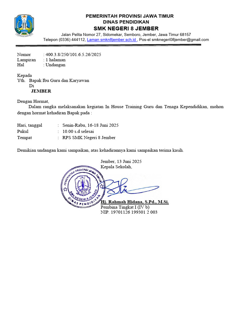 Undangan Iht 2025 | PDF