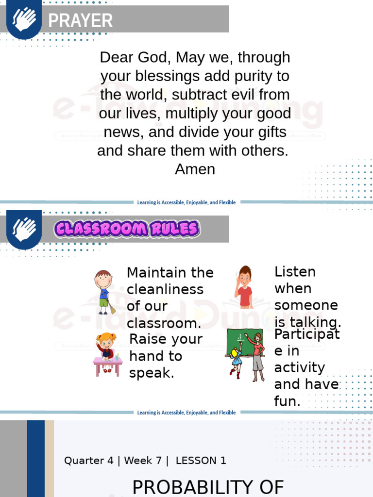 q4 Math Presentation Week7 Probability of Simple Events | PDF | Probability | Mathematics