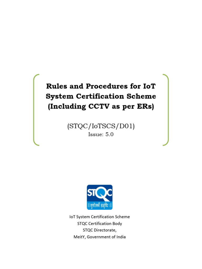 2.2 - STQC - IoT - D01 - Rules Procedures Issue 5.0 | PDF | Computer Security | Security